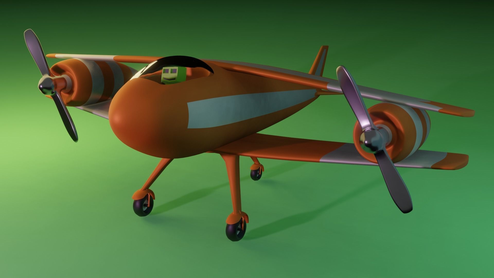 Low Poly Airplane 3D Model CGTrader