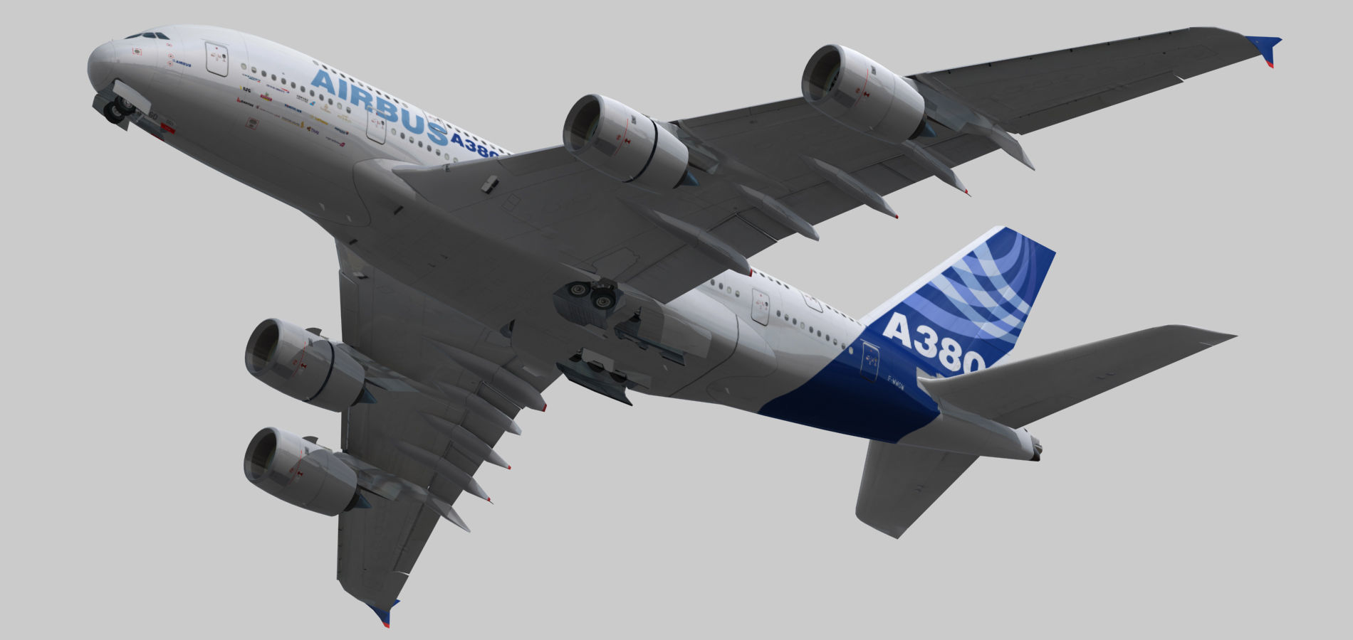 3D model Airbus A380-8 Home livery VR / AR / low-poly rigged animated ...