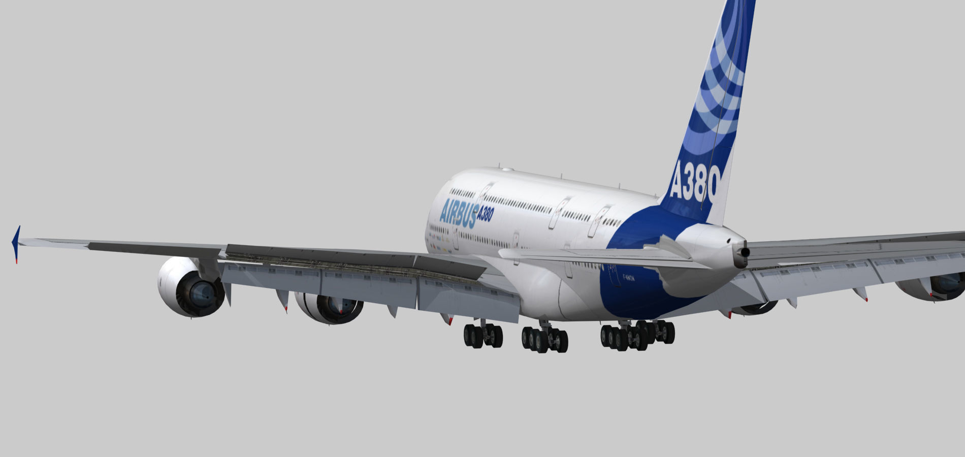 3D model Airbus A380-8 Home livery VR / AR / low-poly rigged animated ...