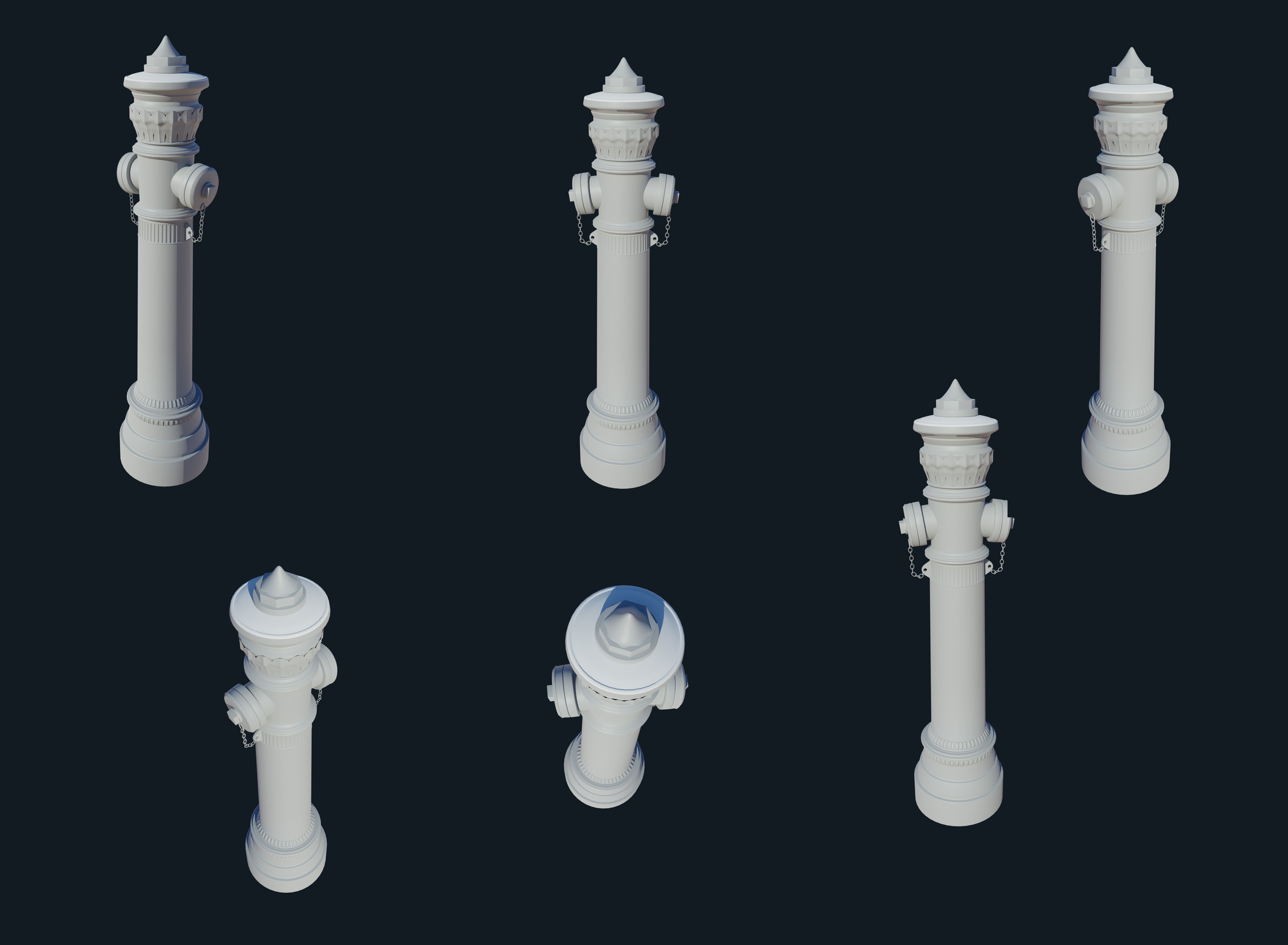 Fire Hydrant 50s German style 3D model | CGTrader