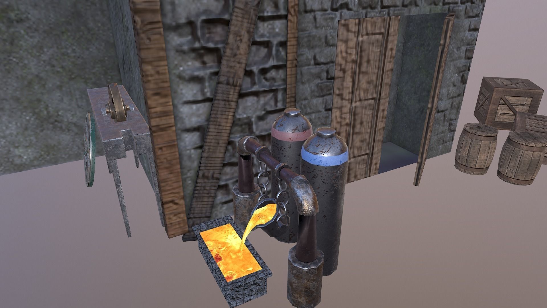 3D model Medieval Trap Workshop VR / AR / low-poly | CGTrader