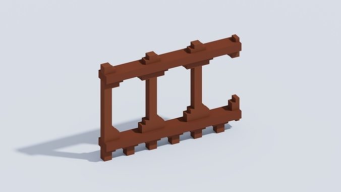 3D model Voxel Handrails VR / AR / low-poly | CGTrader