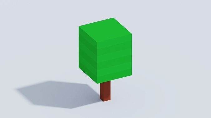 Voxel Little Tree T2 free VR / AR / low-poly 3D model | CGTrader