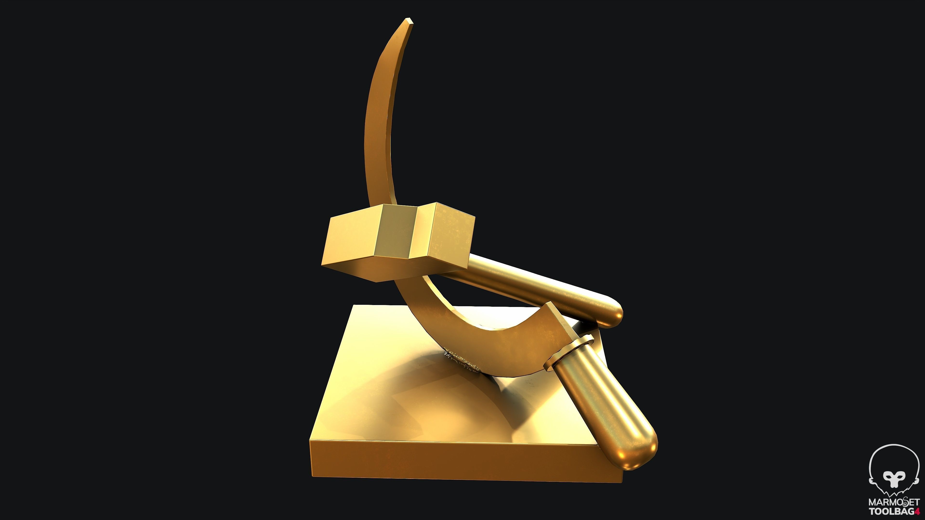 3D model Trophy Sickle and Hammer PBR Game Ready VR / AR / low-poly ...