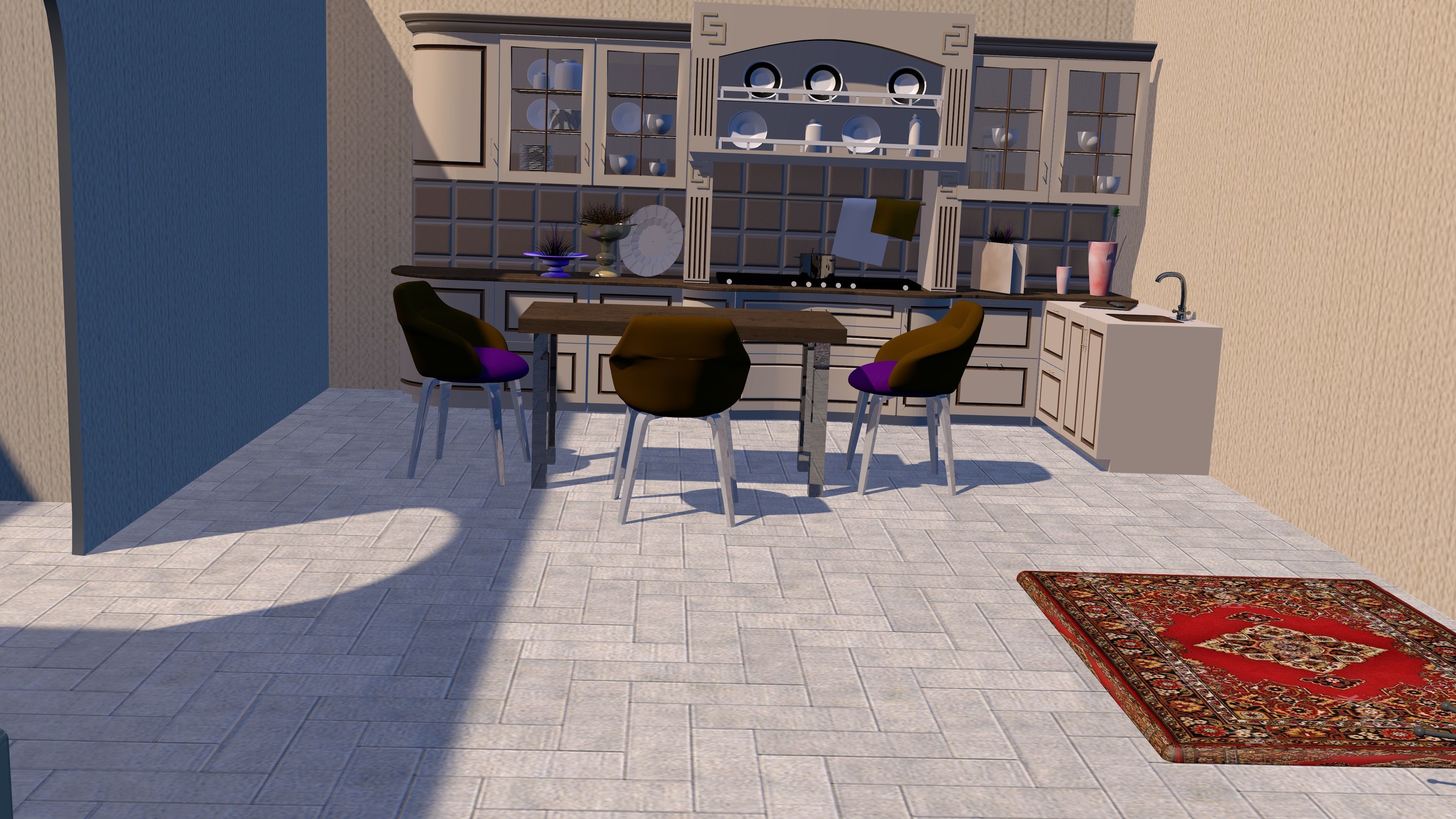 Ready house with interior without roof 3D model | CGTrader