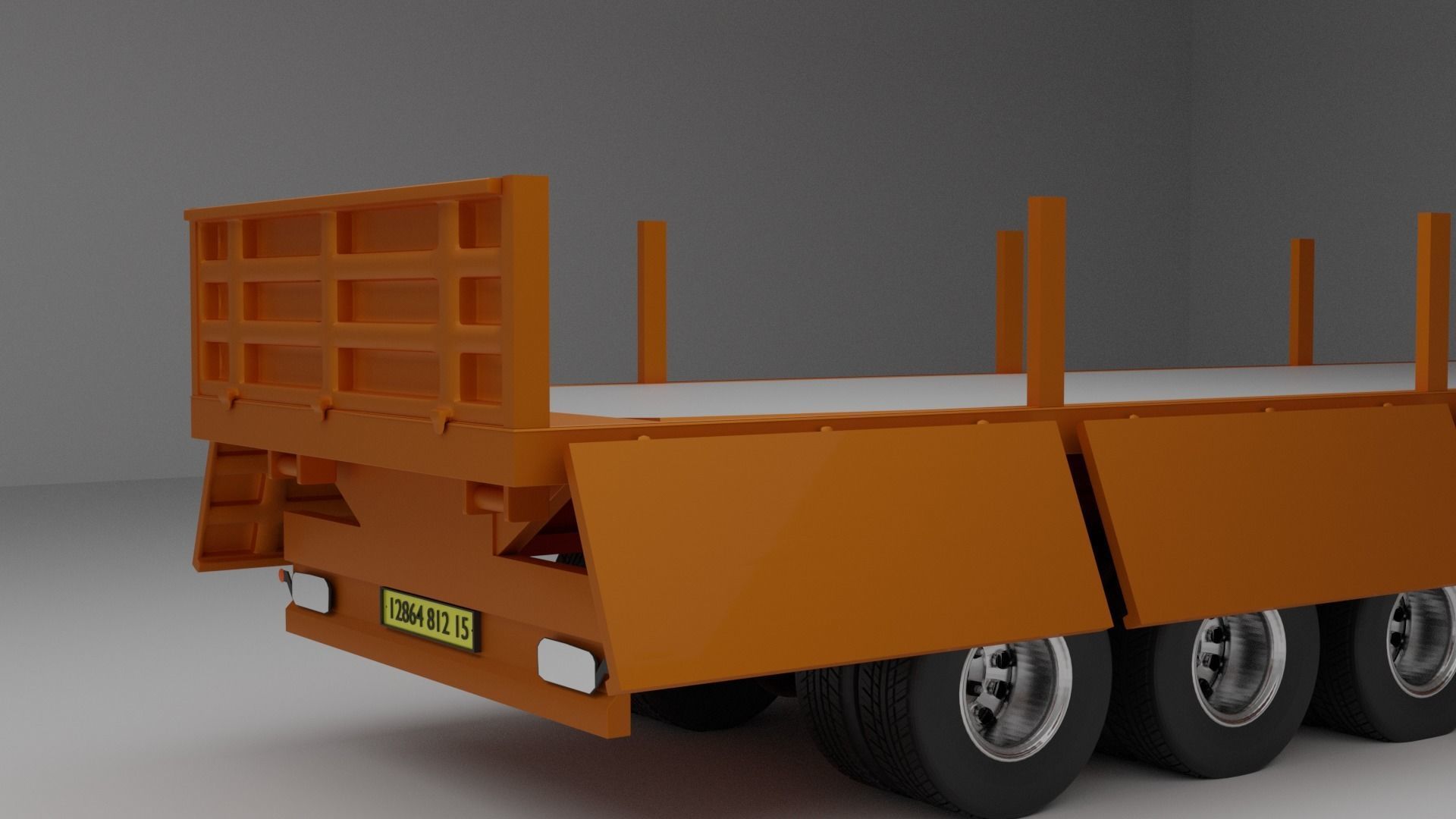TRAILER FLATBED free 3D model | CGTrader