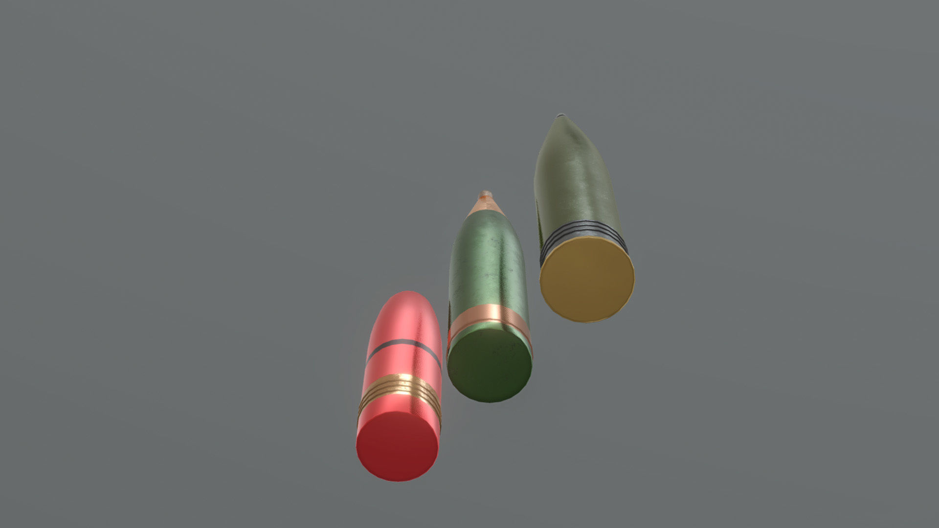 3D model Heavy Artillery Shells 3 in 1 VR / AR / low-poly | CGTrader