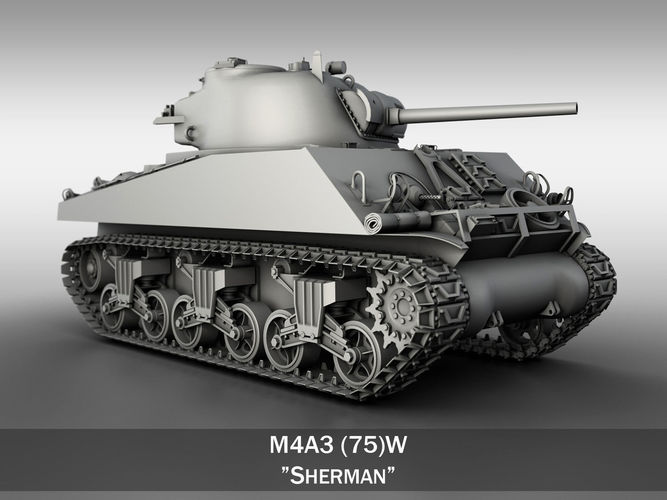 M4A3 75W - Sherman 3D model | CGTrader