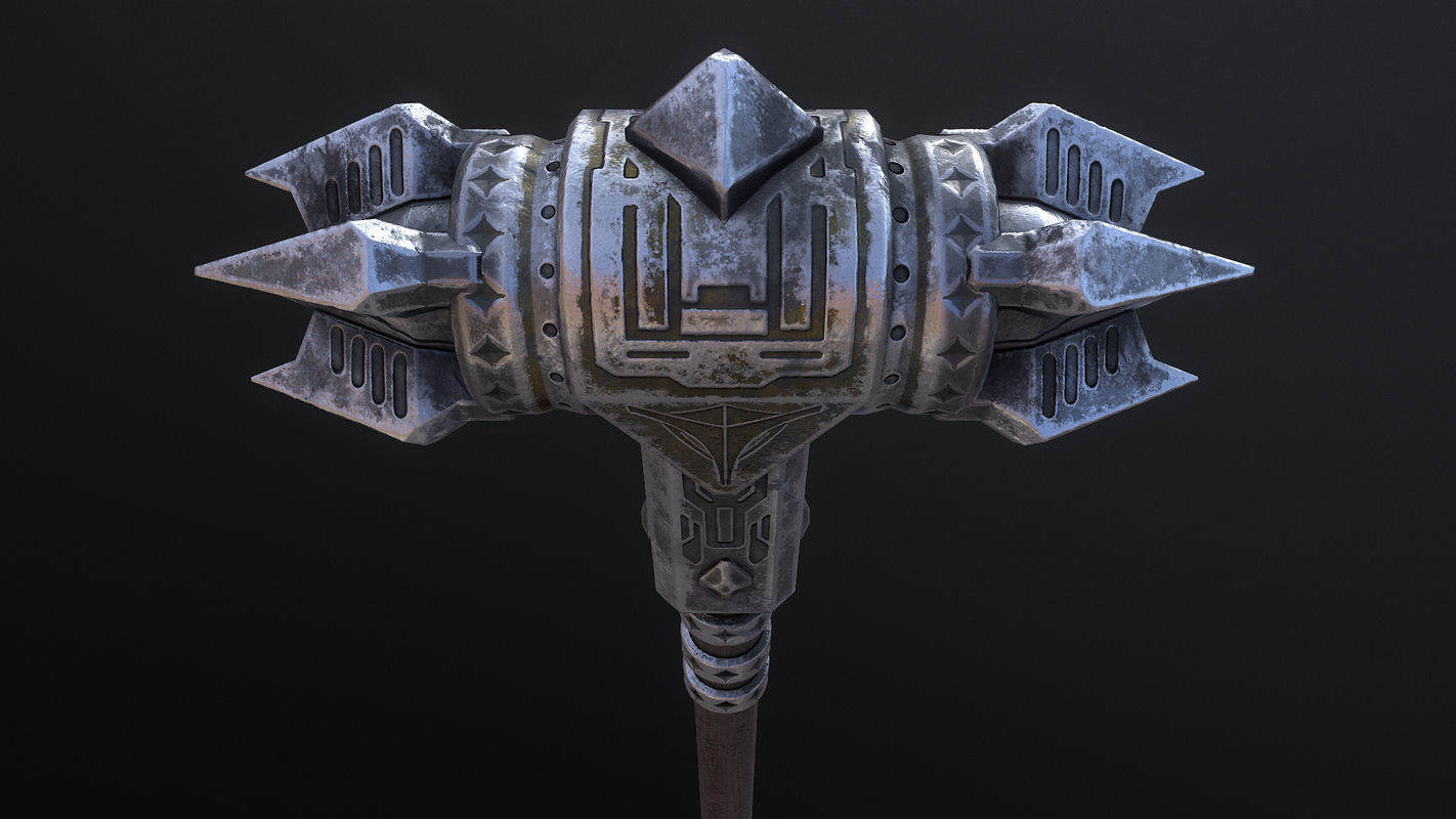 Big spike hammer 3D model | CGTrader