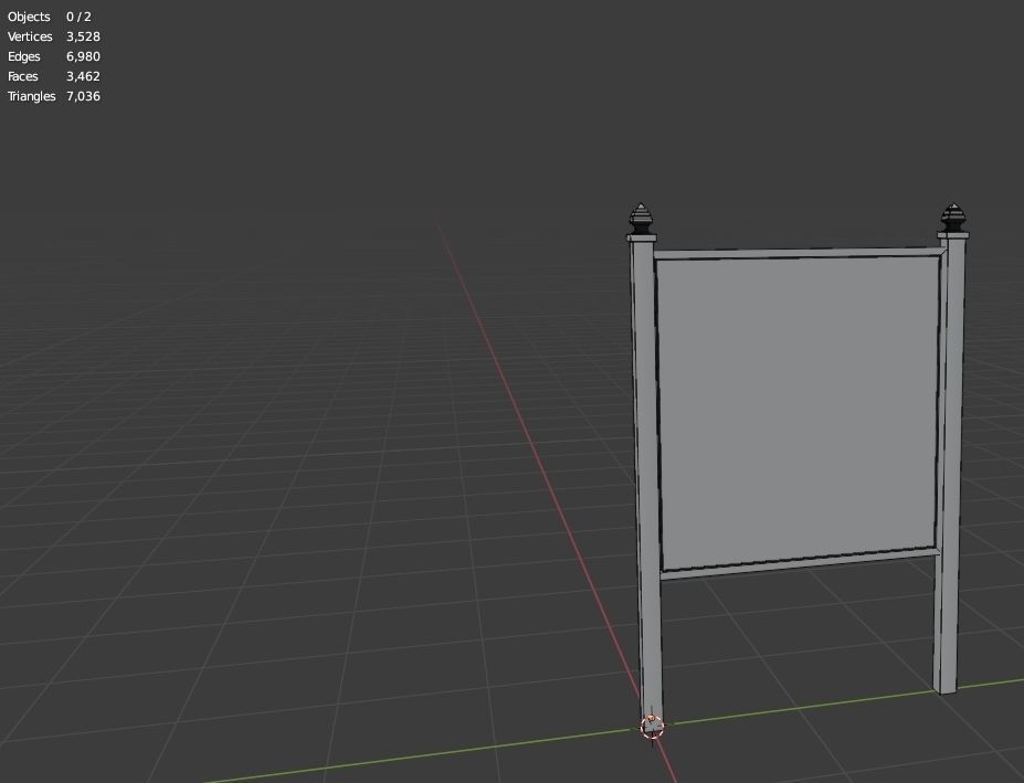 Outdoor Commercial Sign 3D model | CGTrader