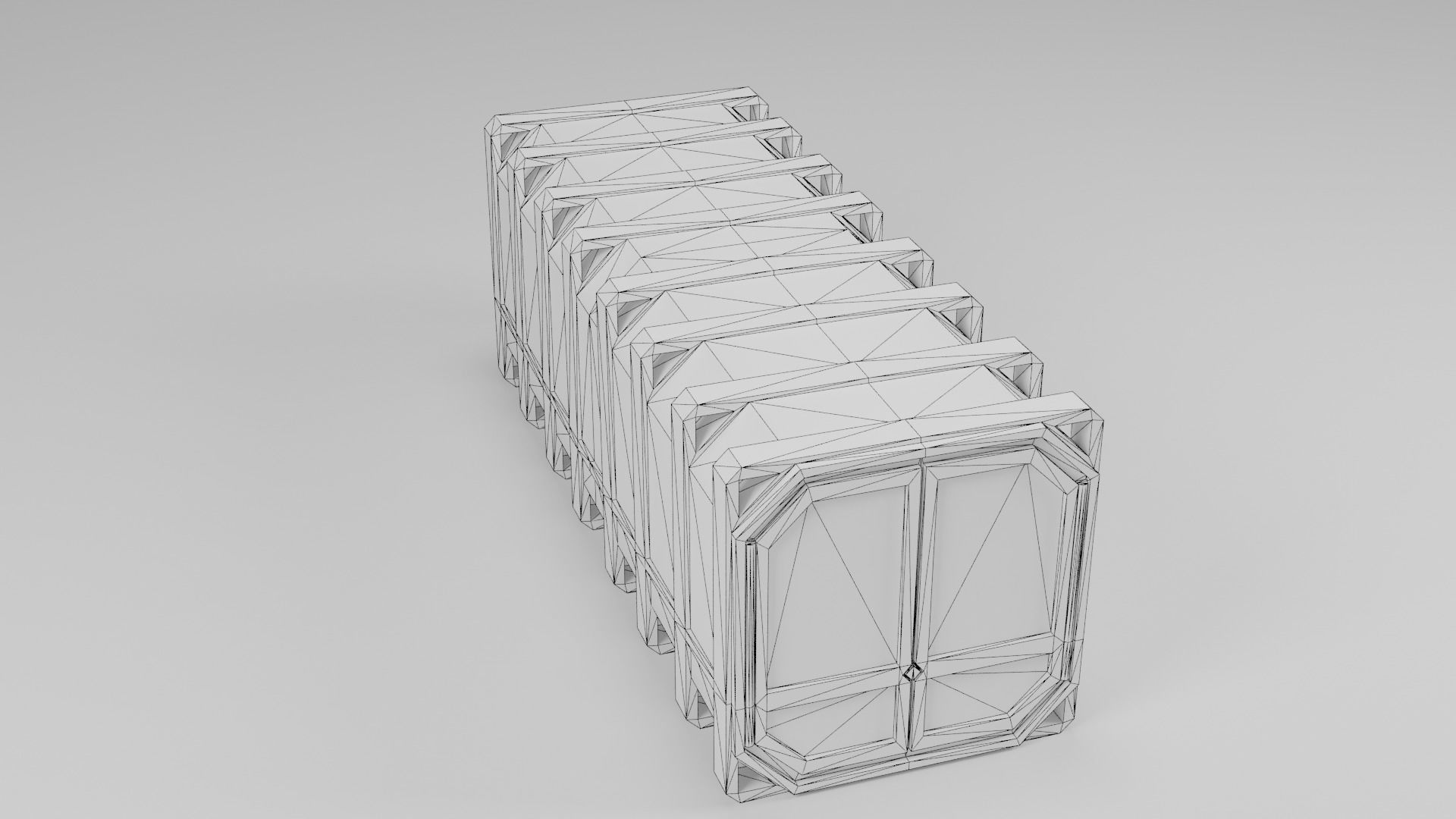 3D model Low poly containers for colony VR / AR / low-poly rigged ...