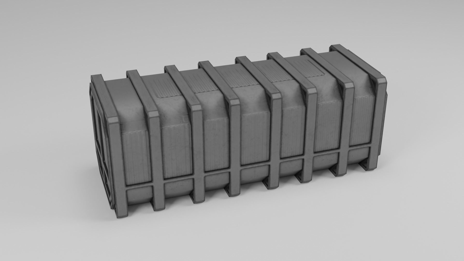 3D model Low poly containers for colony VR / AR / low-poly rigged ...