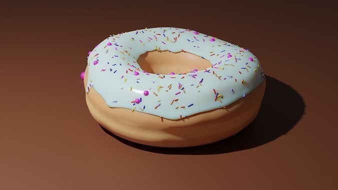 Donut Model with sprinkles 3D model | CGTrader