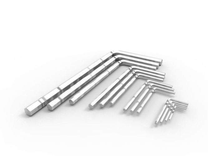 Hex L-Key Set free 3D model | CGTrader