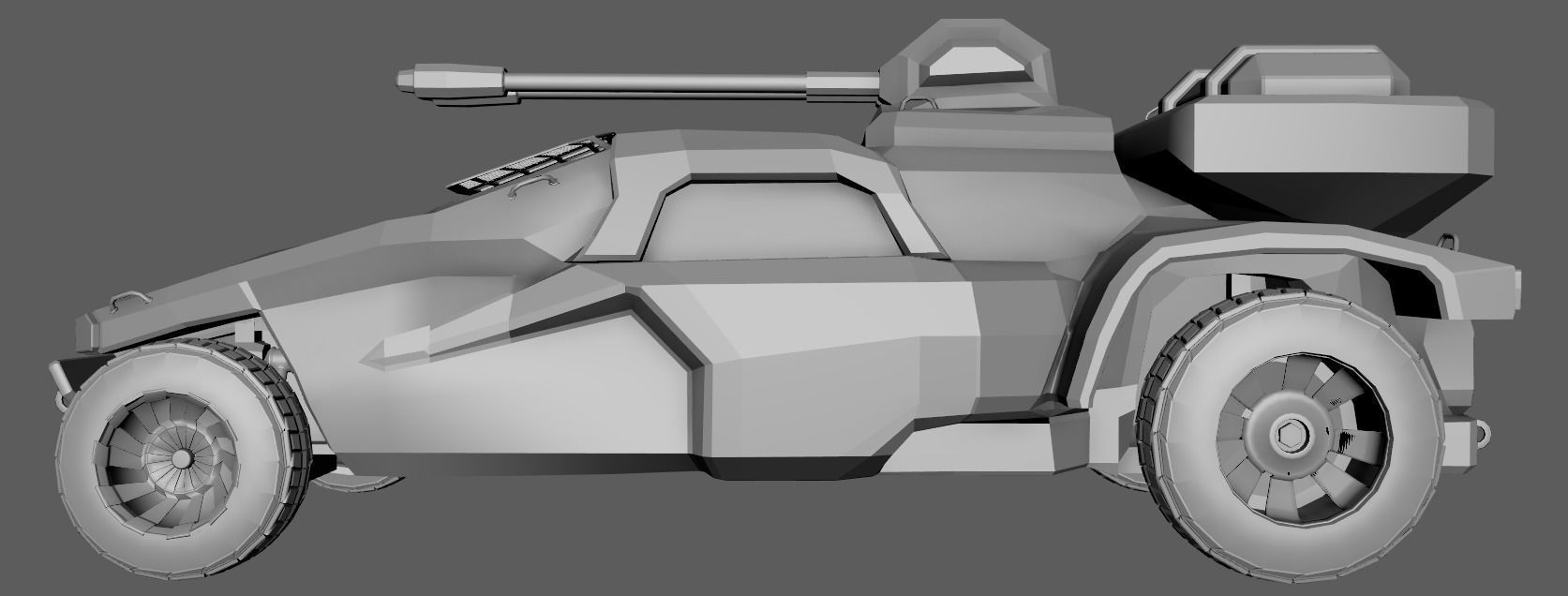 3D model LOWPOLY MILITARY FORTEX LIGHT TRANSPORT ARMED VEHICLE VR / AR ...