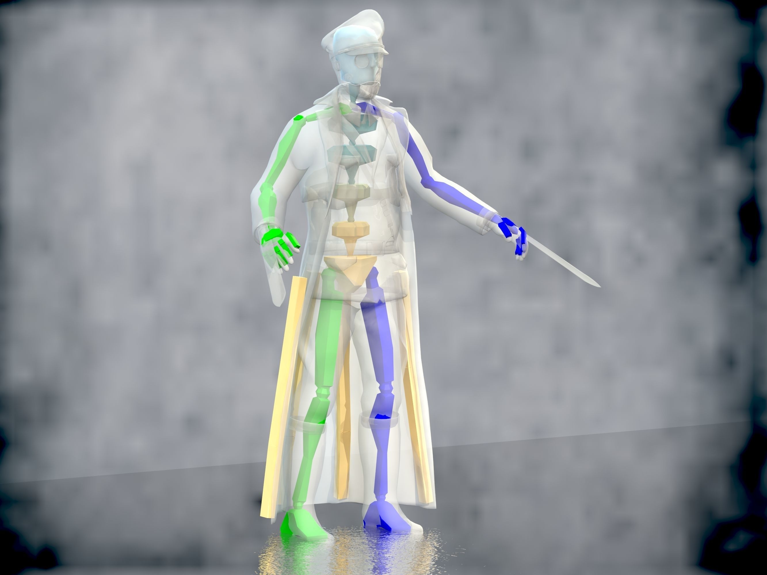 3D model Karl Ruprecht Kroenen from Hellboy VR / AR / low-poly rigged ...