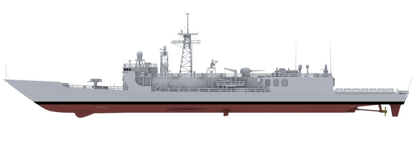 MODERNIZED LEGENDARY EX US OLIVER HAZARD PERRY CLASS FRIGATE 3D model ...
