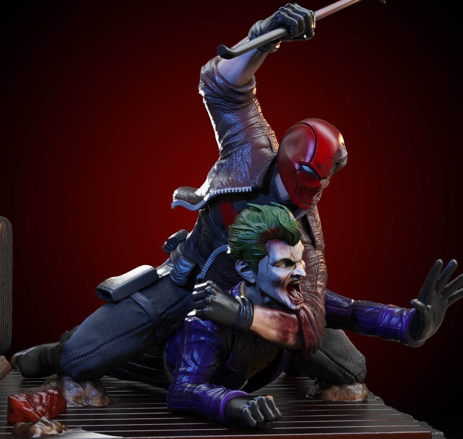 Red Hood vs Joker 3D model 3D printable | CGTrader
