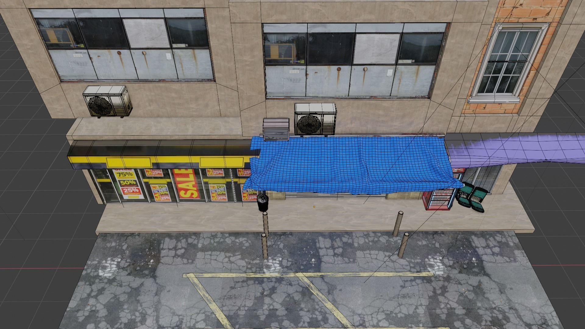 modern street made in blender 3D model | CGTrader