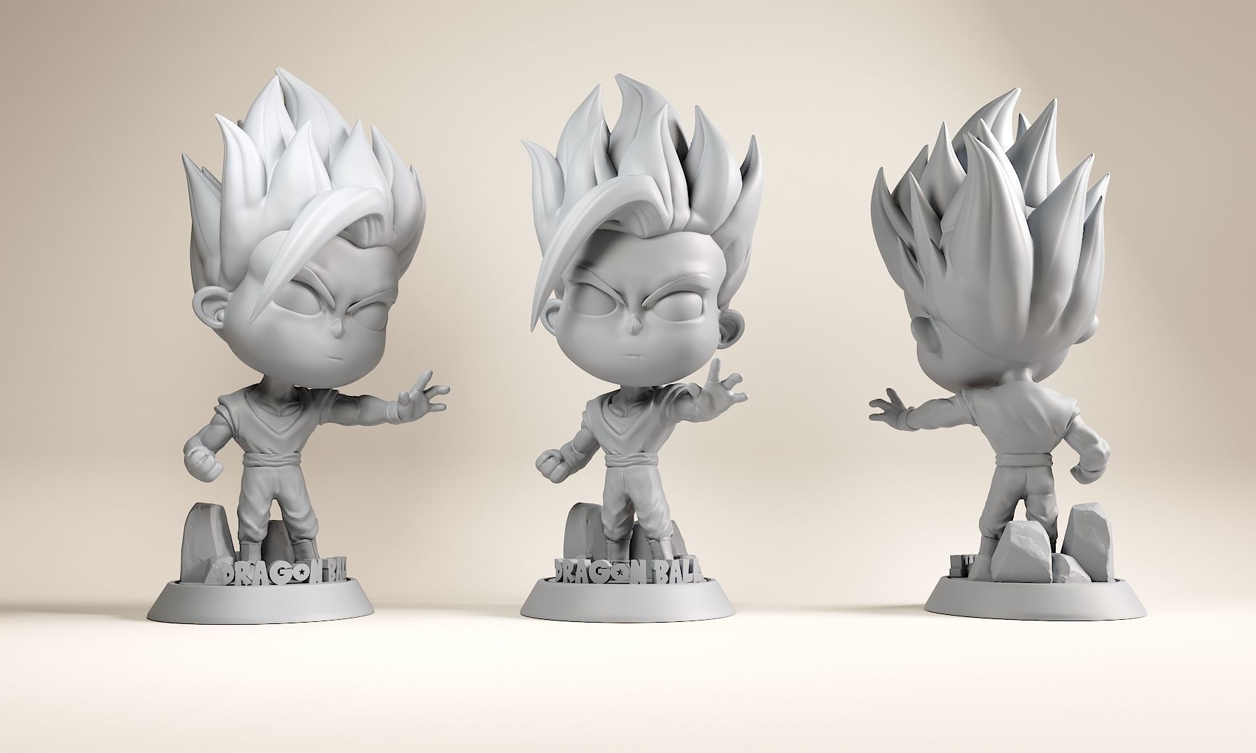 Dragon Ball Gohan 3D model 3D printable | CGTrader