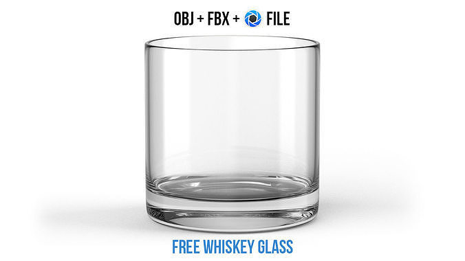 Free Whiskey Glass with Keyshot File free VR / AR / low-poly 3D model ...