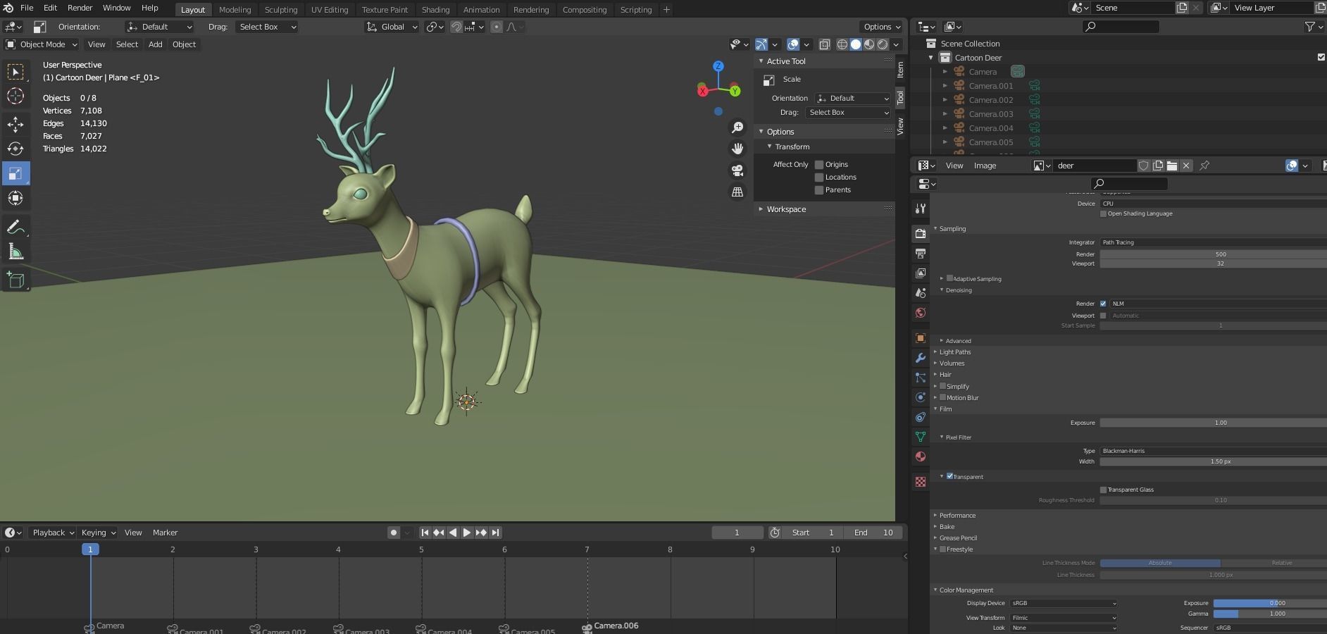 3D model Rigged Cartoon Deer VR / AR / low-poly | CGTrader