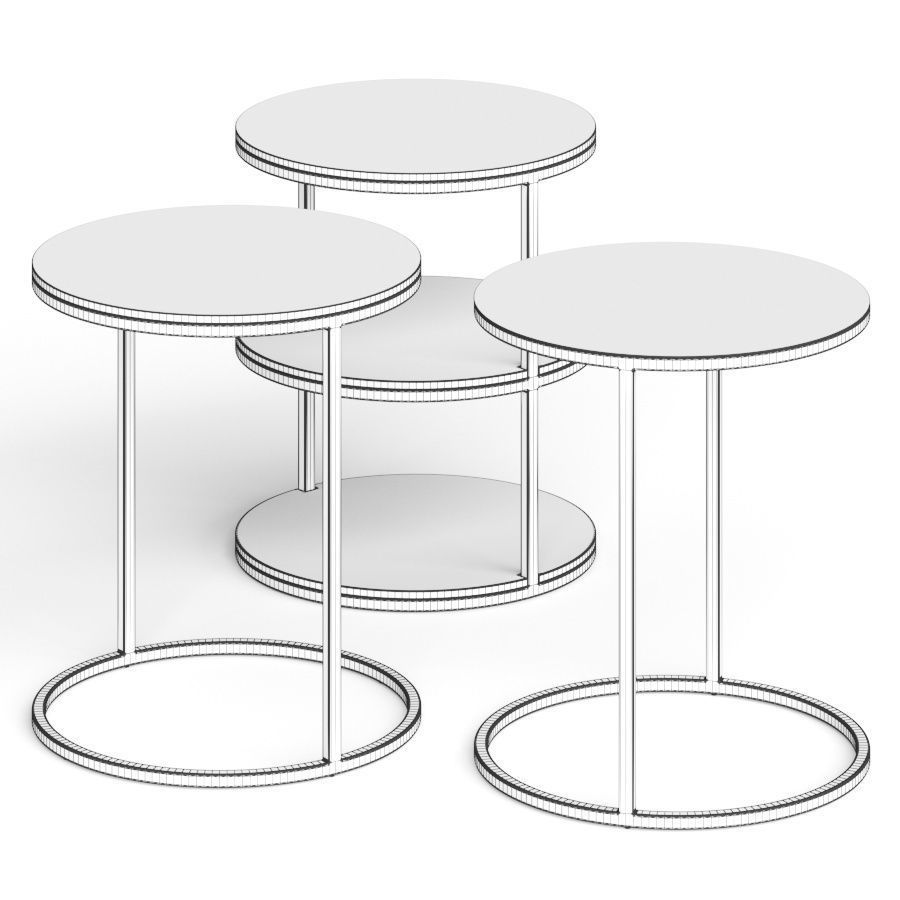 Meridiani Pek Coffee Tables 3D model | CGTrader