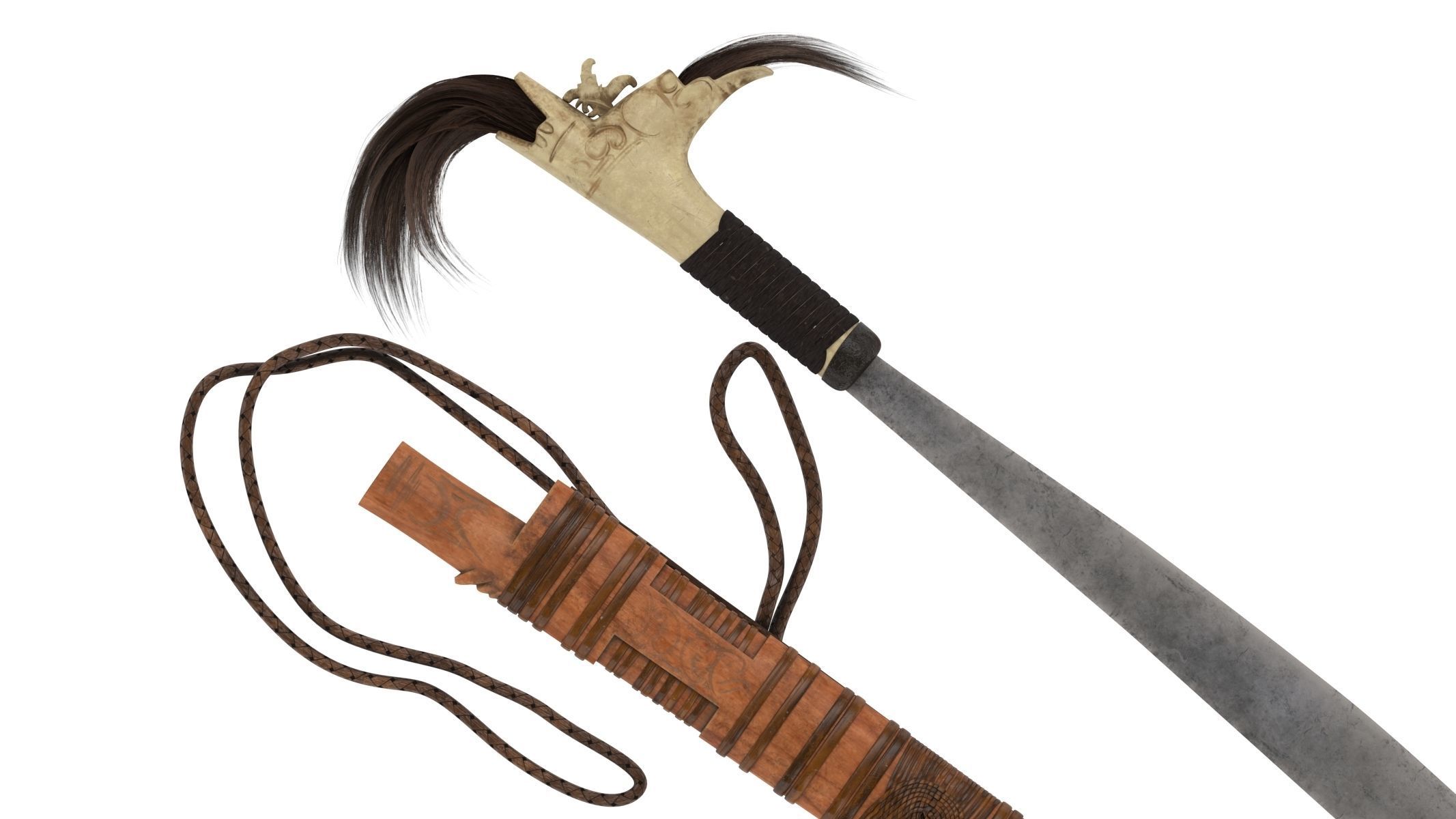 3D model Mandau Knife VR / AR / low-poly | CGTrader