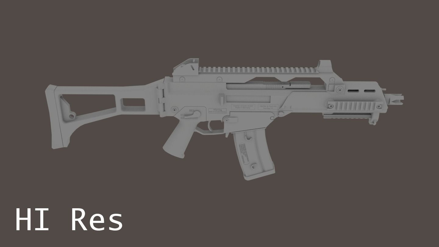 G36C carbine rifle Hi-Res 3D model | CGTrader