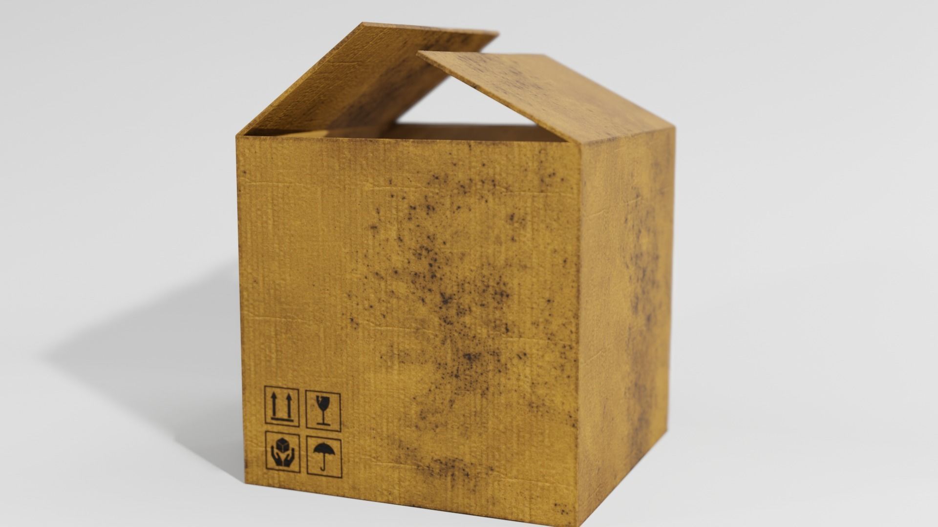 3D model Old Cardboard Box VR / AR / low-poly | CGTrader