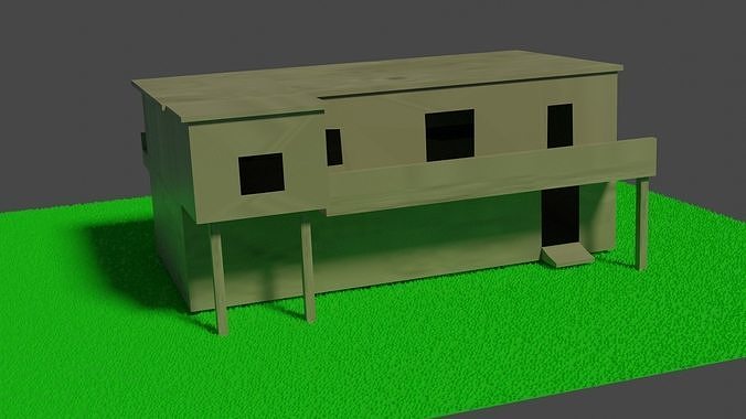 3D model Free Fire Cement House VR / AR / low-poly | CGTrader