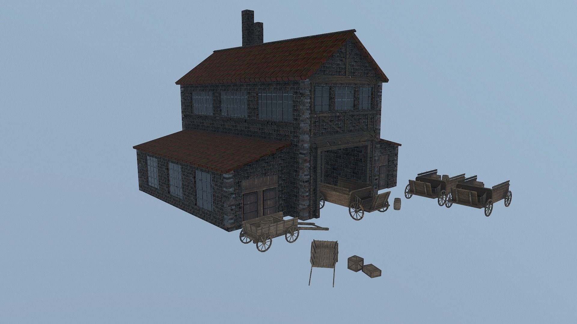 3D model Medieval Cargo Building VR / AR / low-poly | CGTrader