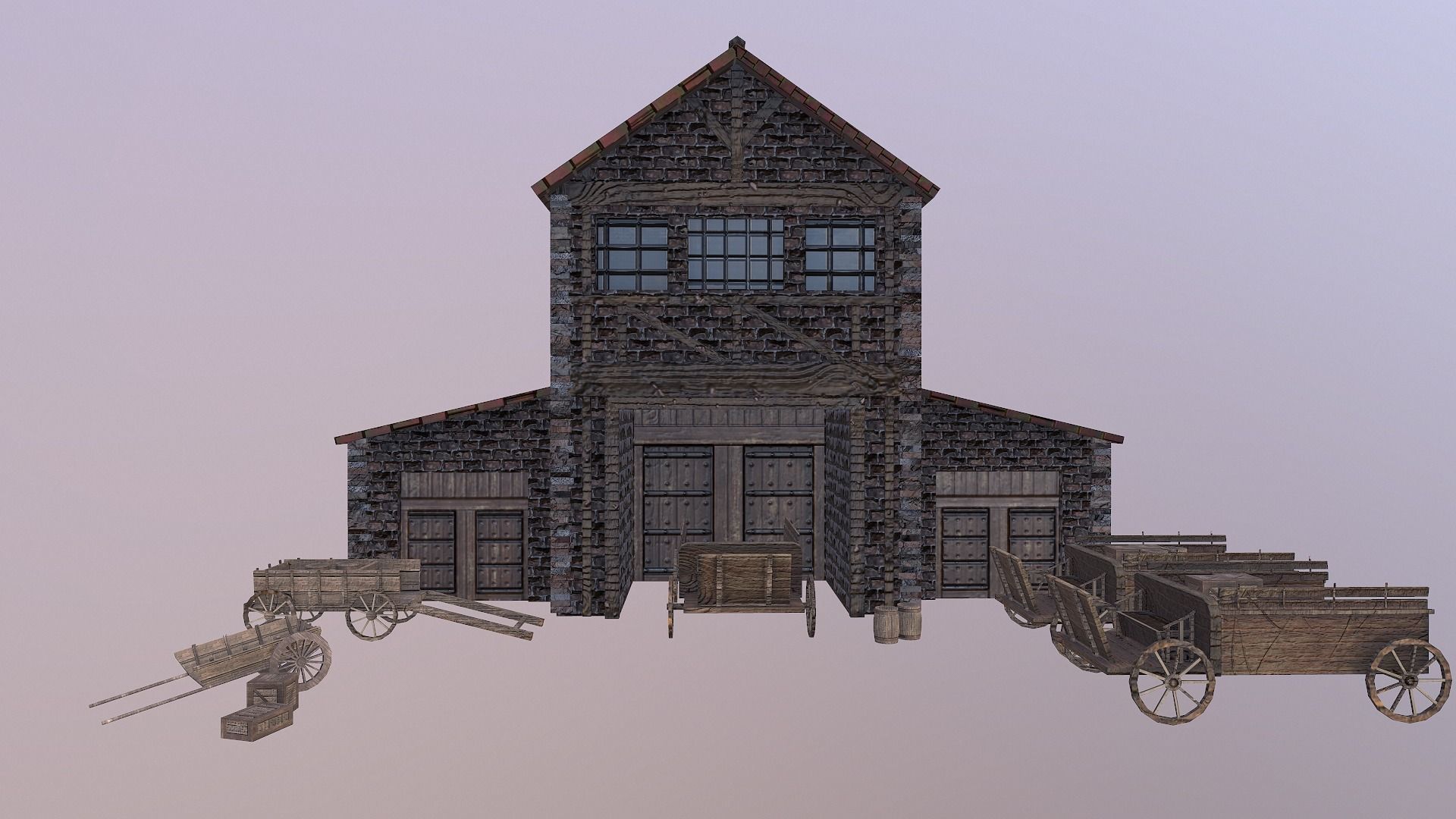3D model Medieval Cargo Building VR / AR / low-poly | CGTrader