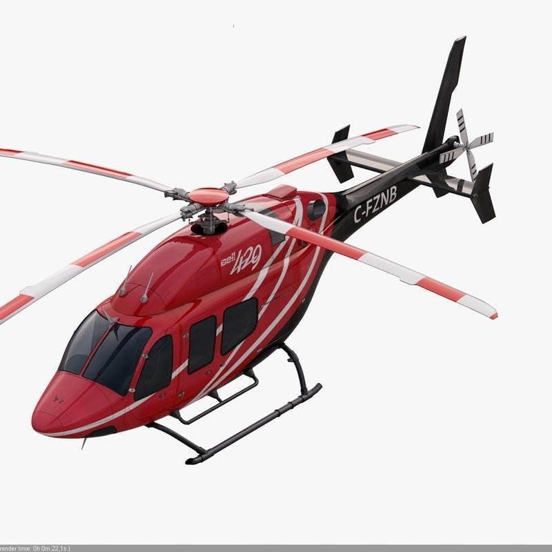 Bell 429 3D model animated | CGTrader