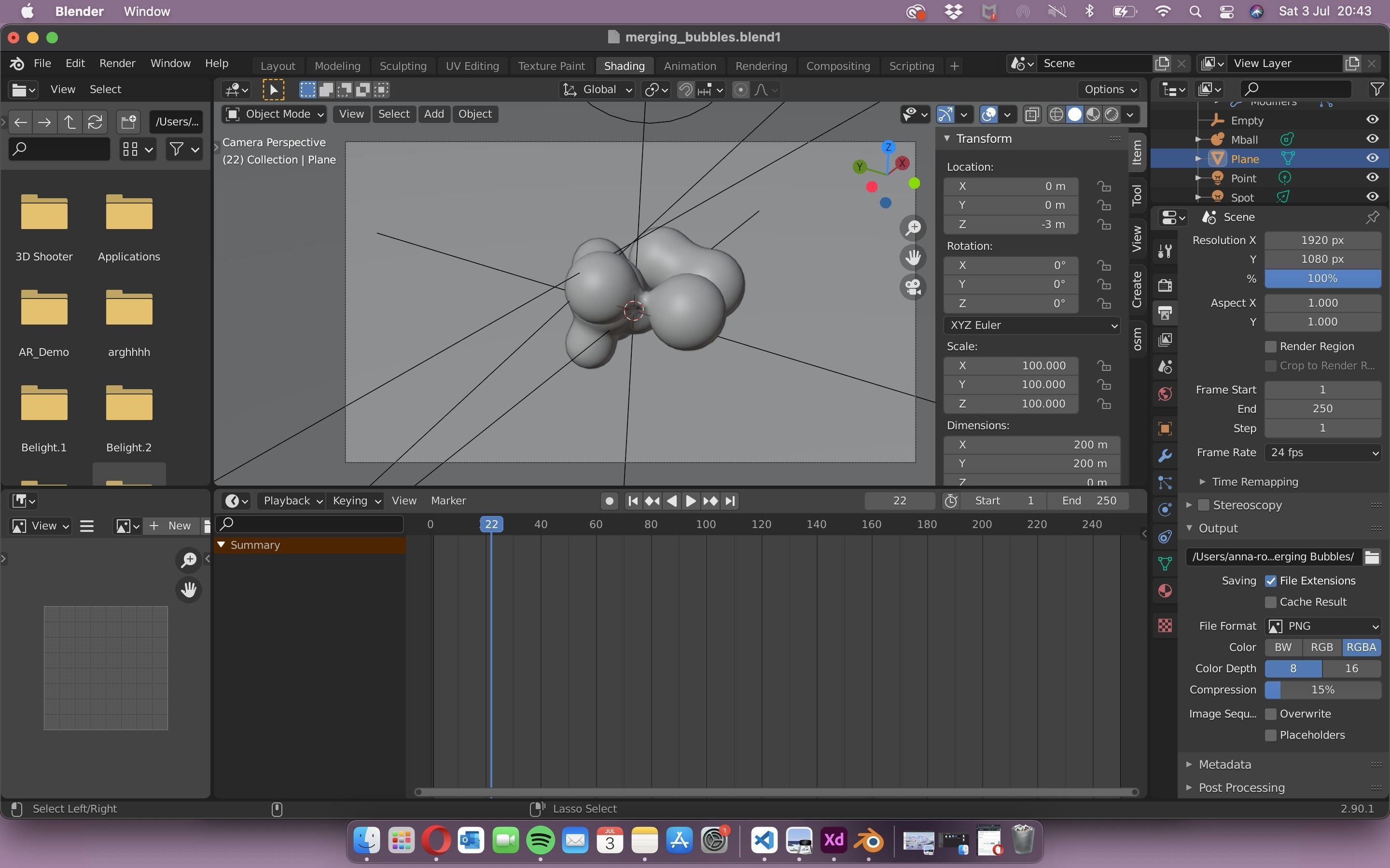 Merging Bubble Animation free 3D model animated | CGTrader