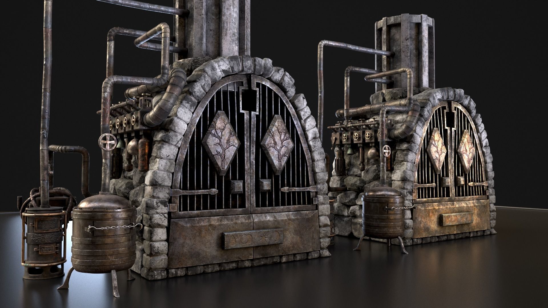 3D model Medieval Alchemy Forge VR / AR / low-poly | CGTrader