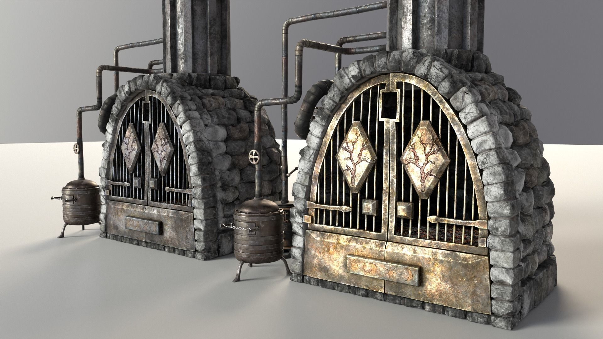 3D model Medieval Alchemy Forge VR / AR / low-poly | CGTrader