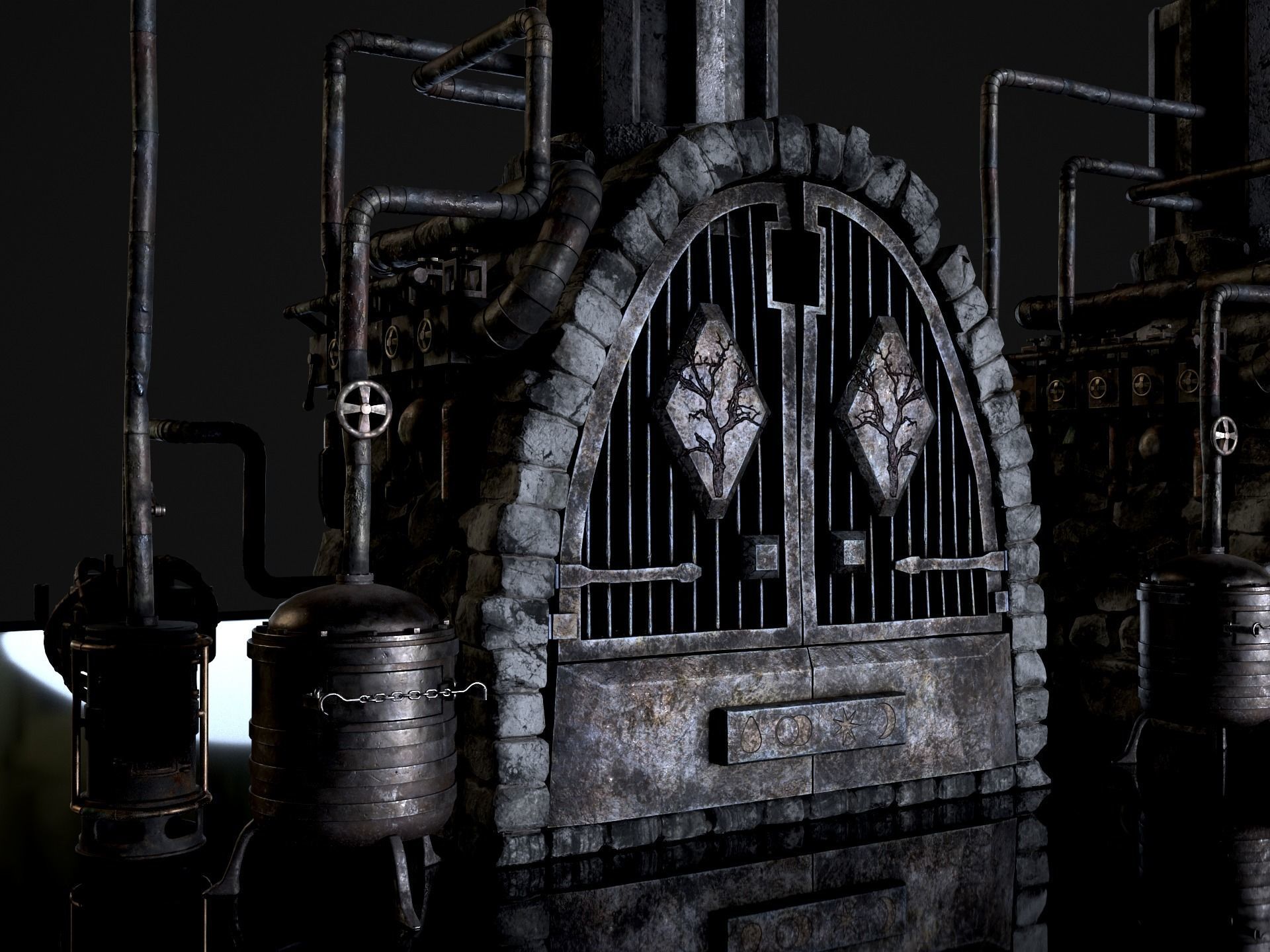 3D model Medieval Alchemy Forge VR / AR / low-poly | CGTrader