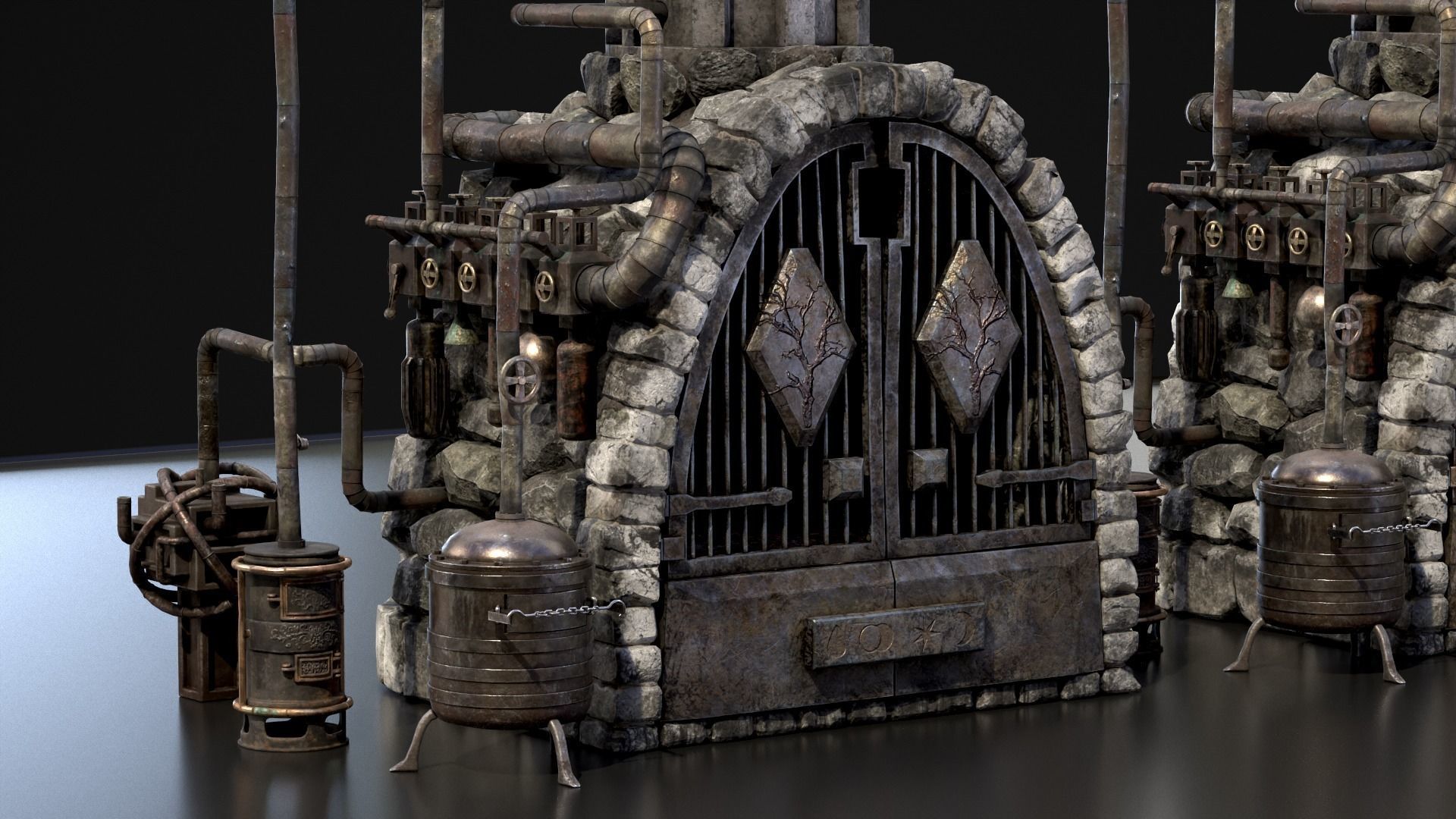3D model Medieval Alchemy Forge VR / AR / low-poly | CGTrader