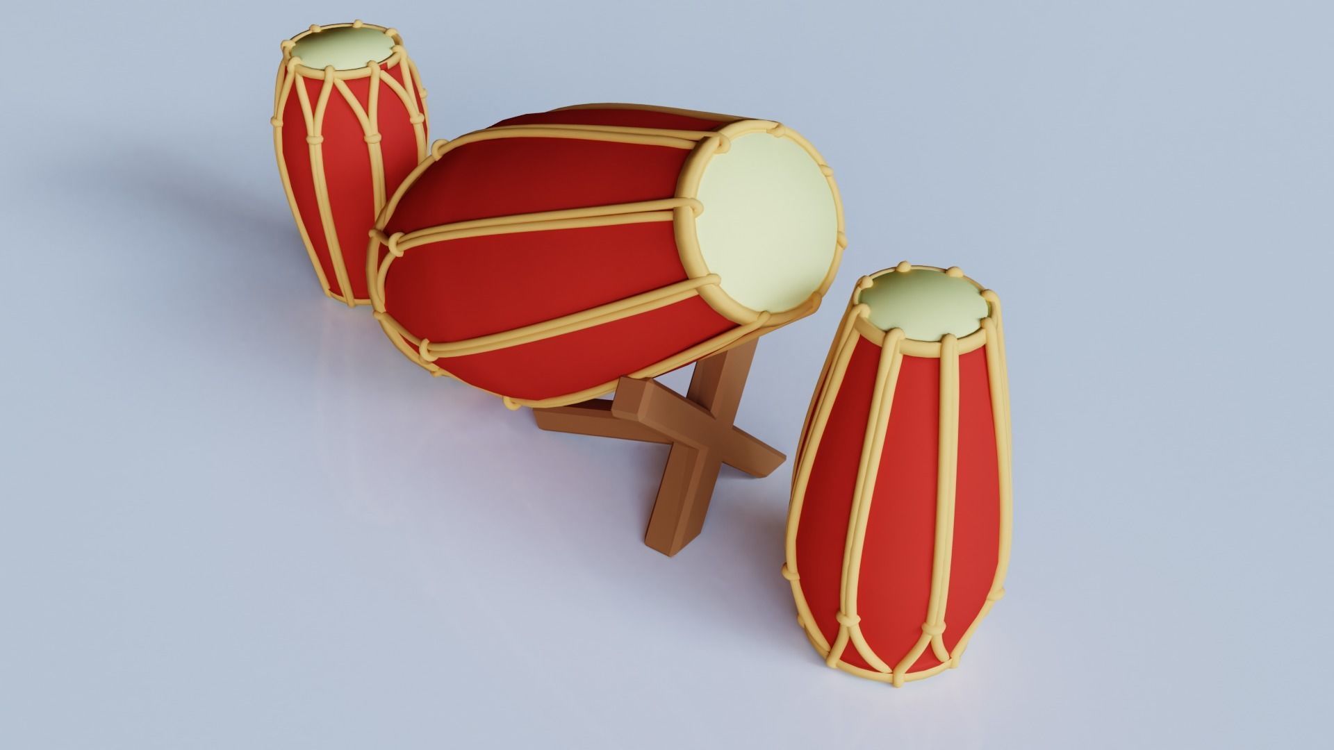 3D model Gendang or Kendhang VR / AR / low-poly | CGTrader