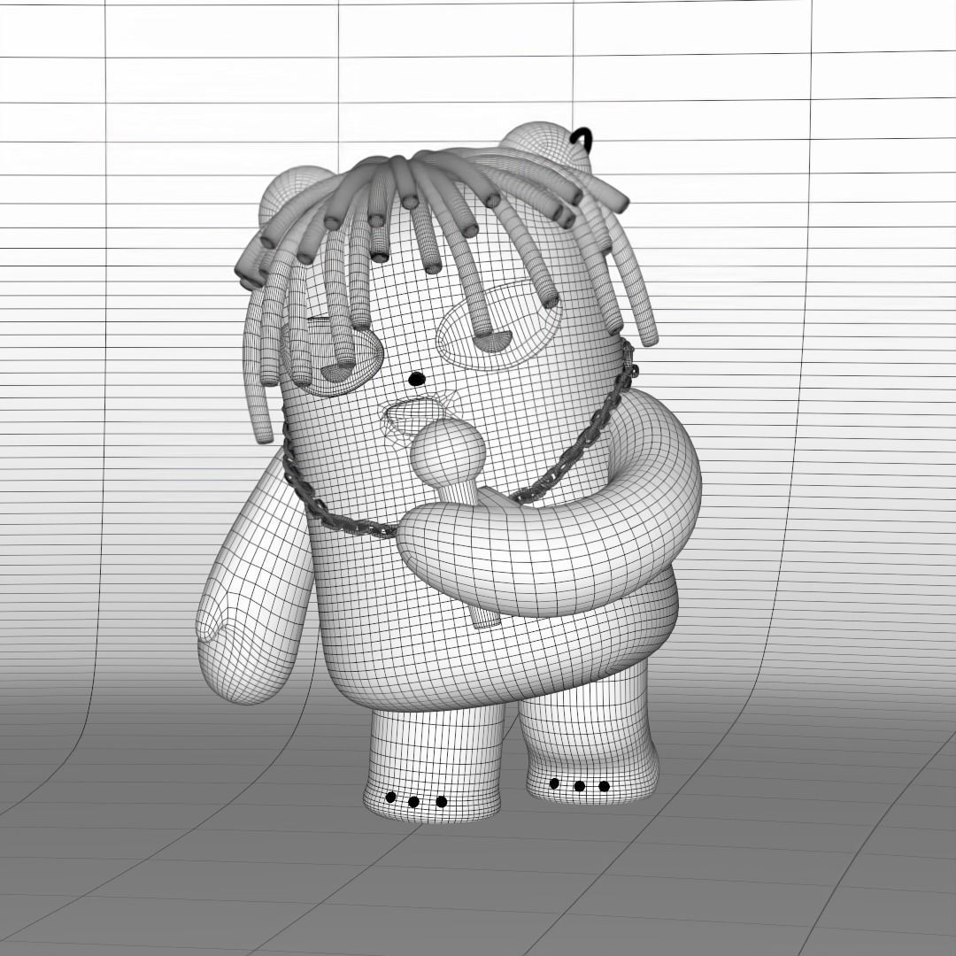 Panda Rapper 3D model 3D printable | CGTrader