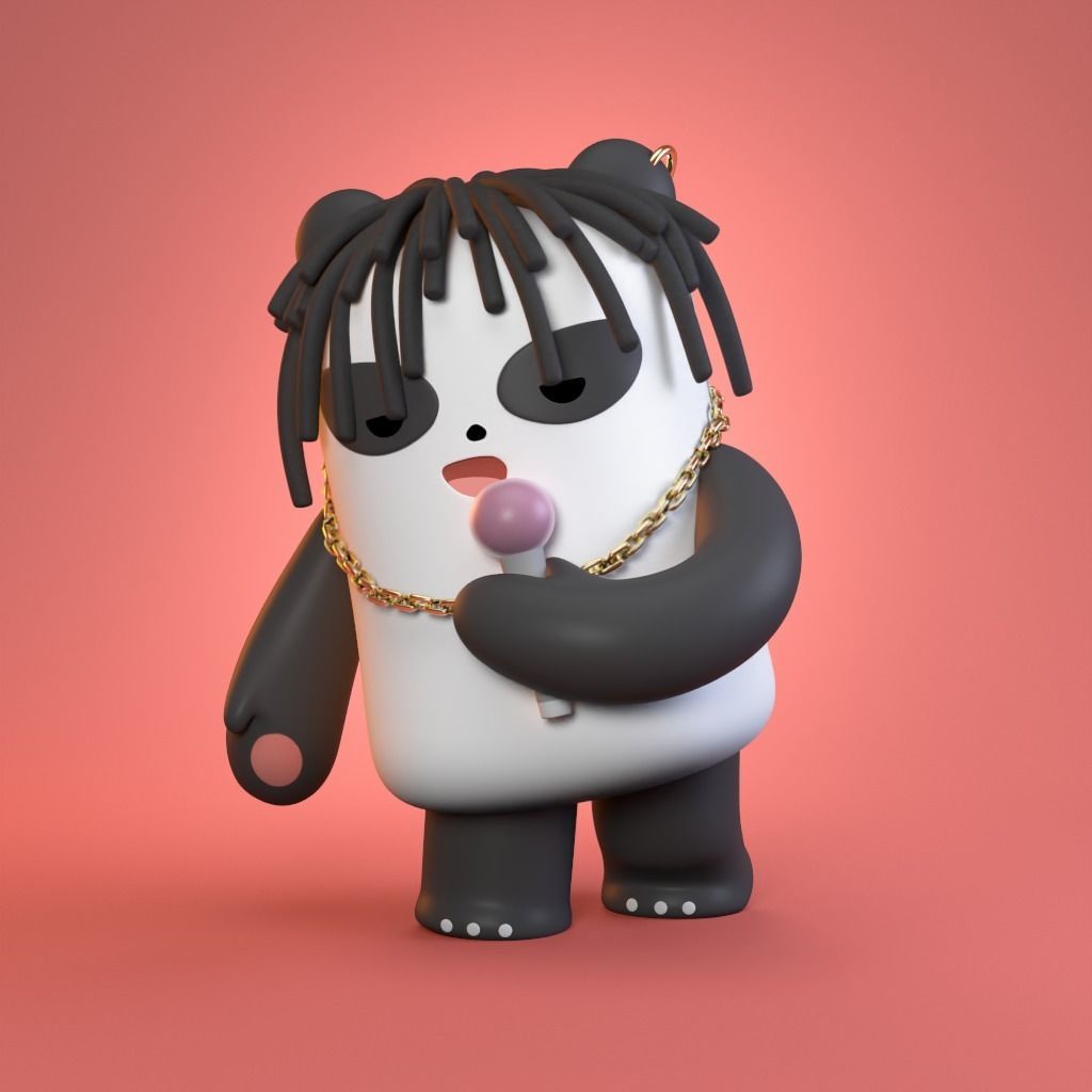 Panda Rapper 3D model 3D printable | CGTrader