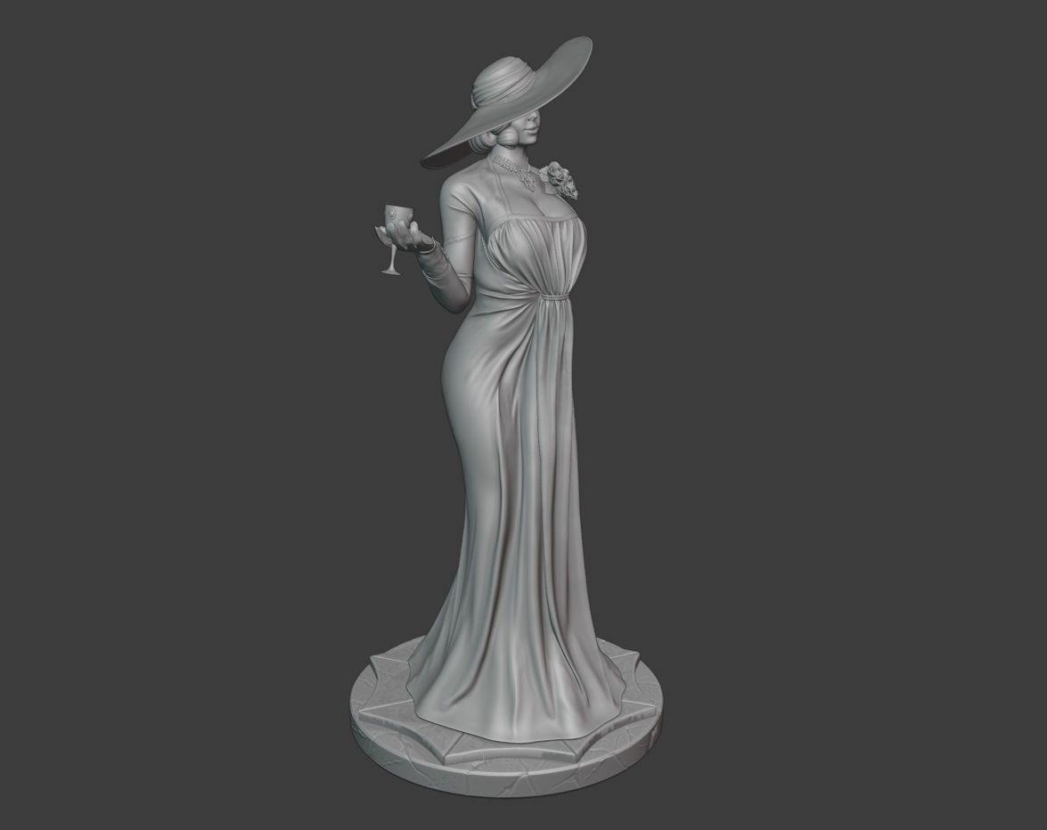 Lady Dimitrescu 3D model 3D printable | CGTrader