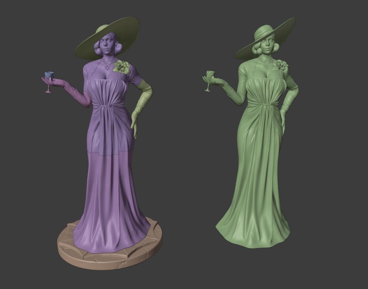 Lady Dimitrescu 3D model 3D printable | CGTrader
