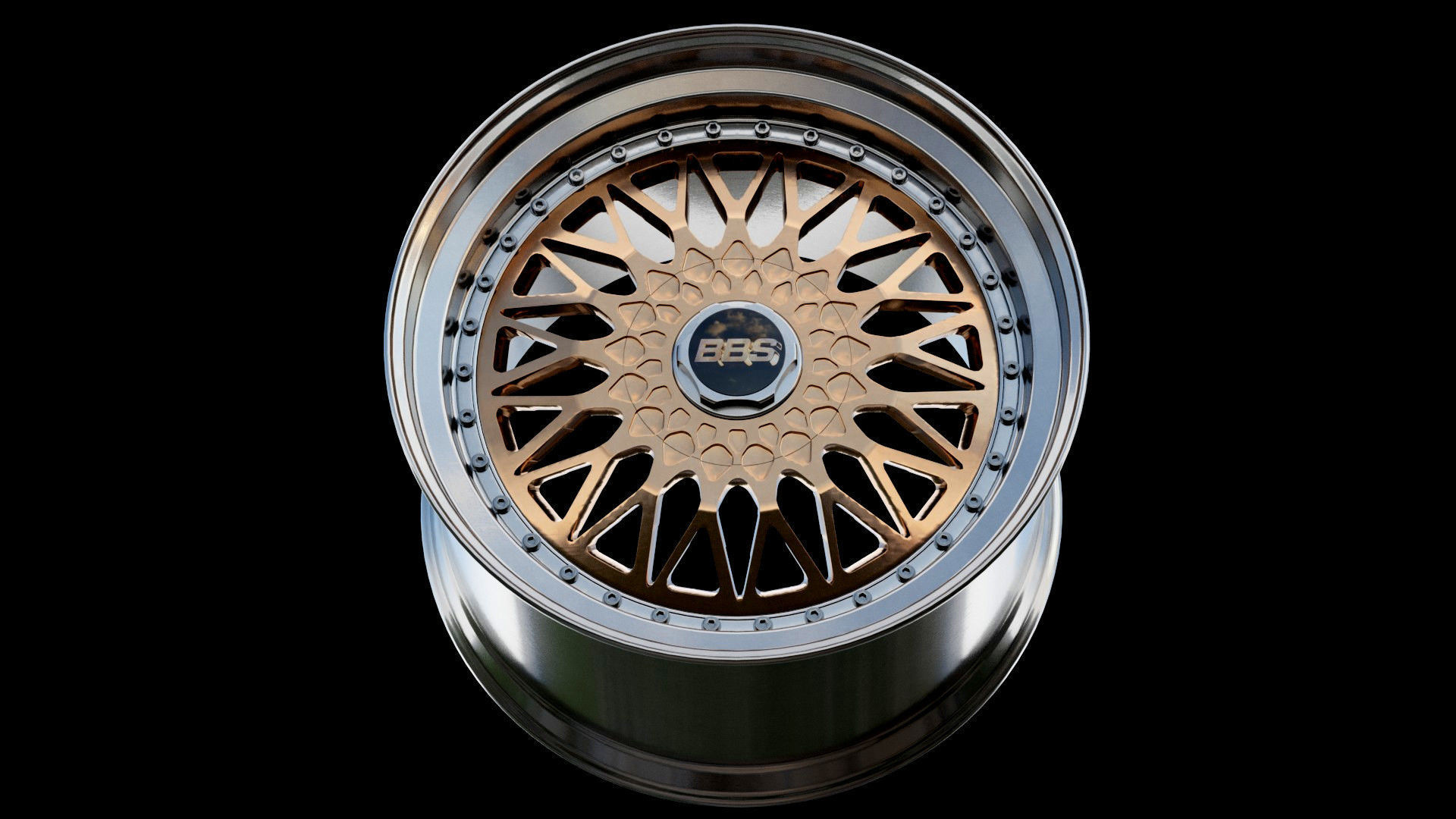 BBS RS Gold - Diamond Cut - Rim 3D model | CGTrader