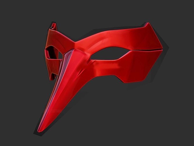 Persona 5 Crow Red Mask - Anime Cosplay - Halloween Helmet 3D model 3D ...