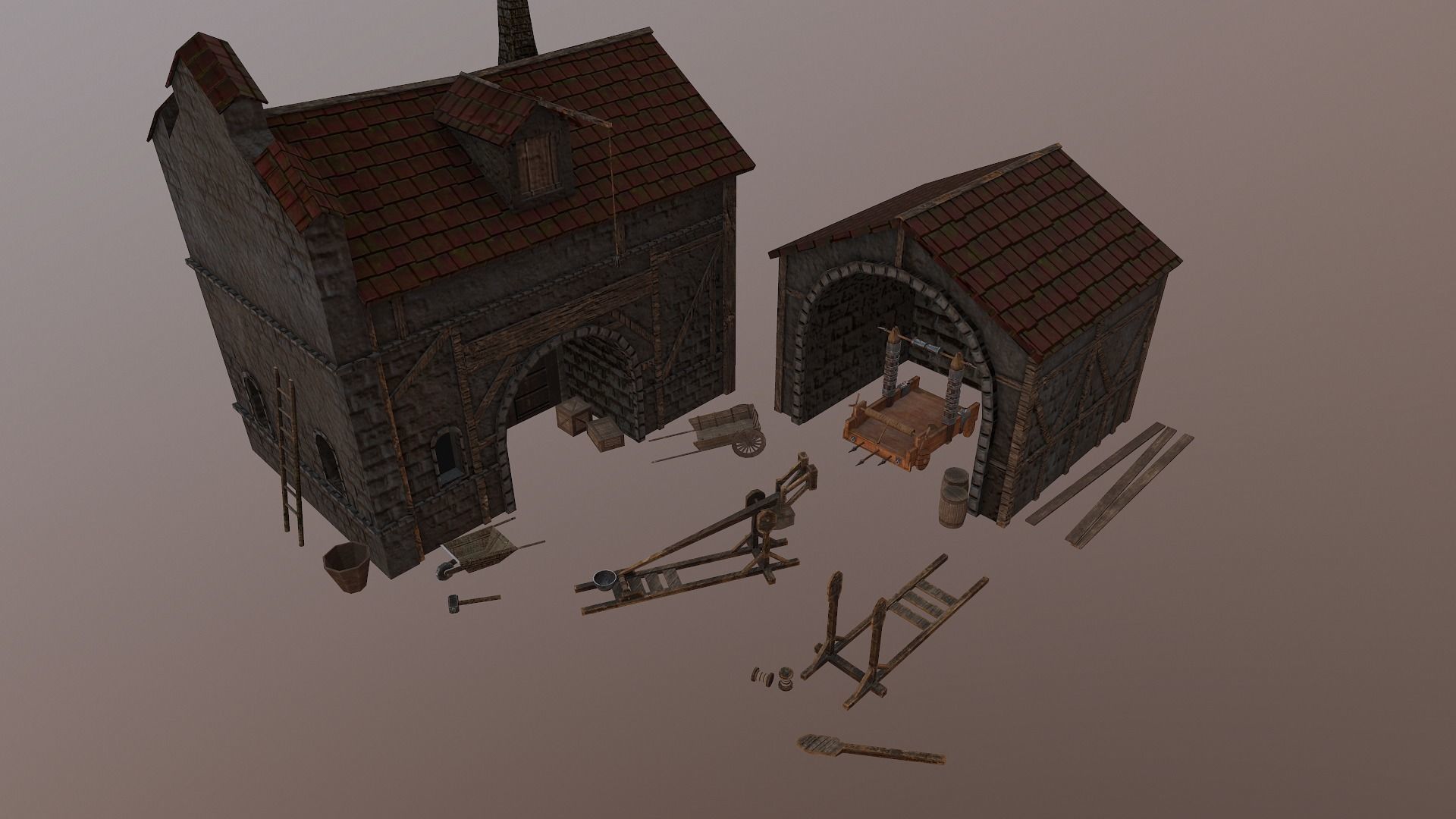 3D model Medieval Workshop Level 1 VR / AR / low-poly | CGTrader