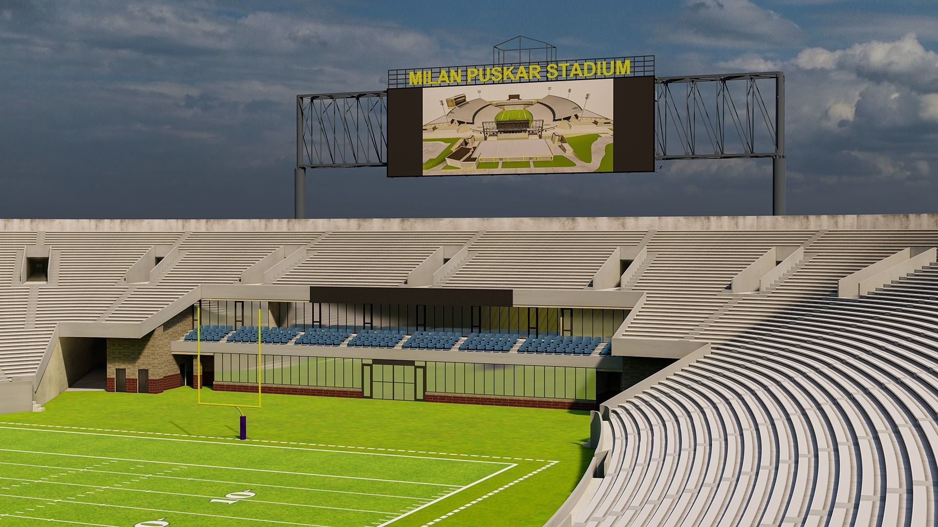 3D model Milan Puskar Stadium VR / AR / low-poly | CGTrader