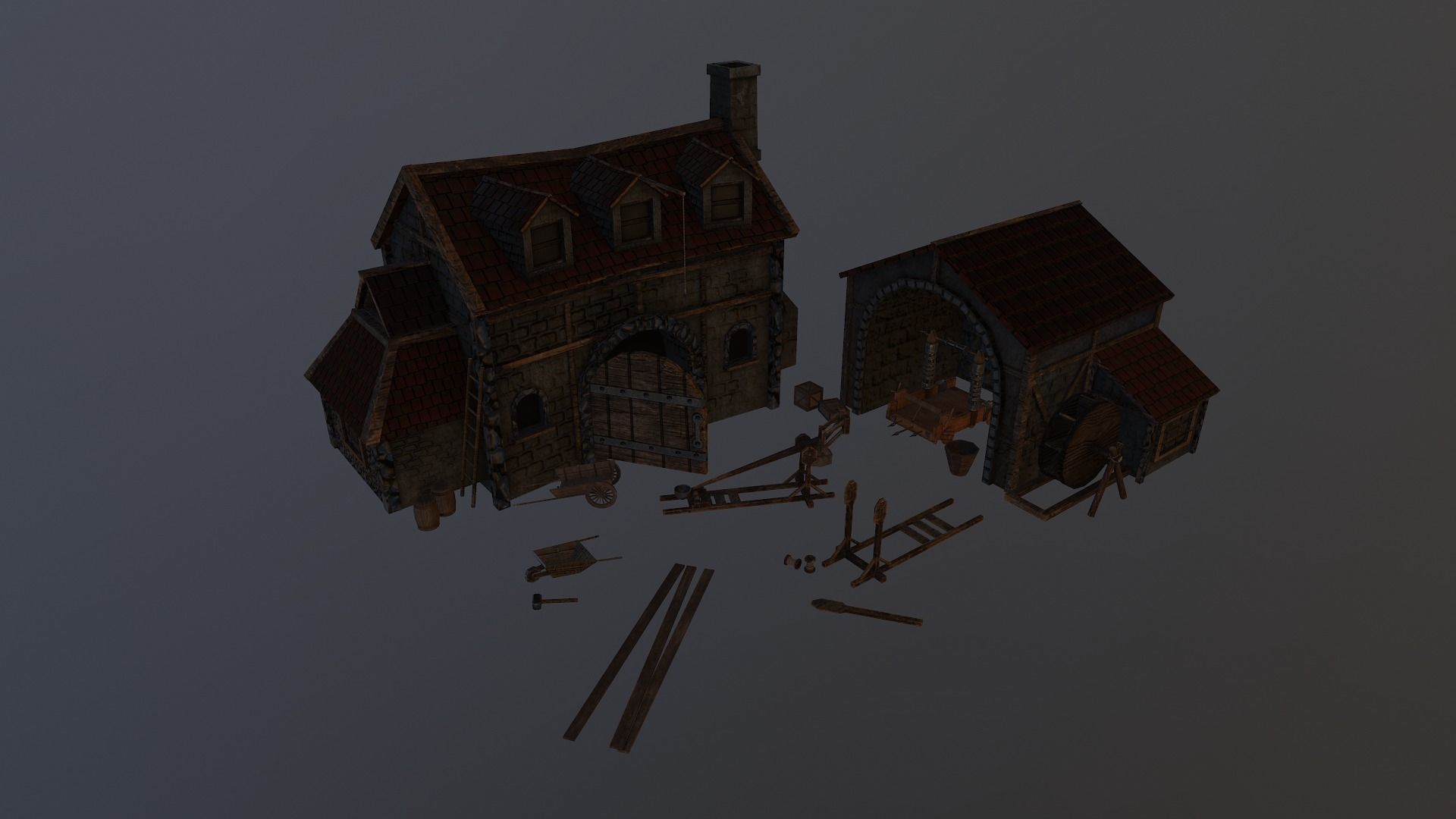 3D model Medieval Workshop Level 5 VR / AR / low-poly | CGTrader