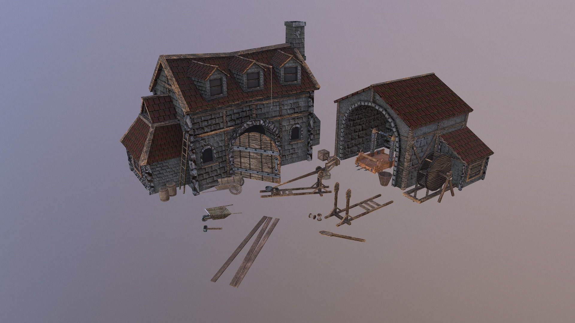 3D model Medieval Workshop Level 5 VR / AR / low-poly | CGTrader